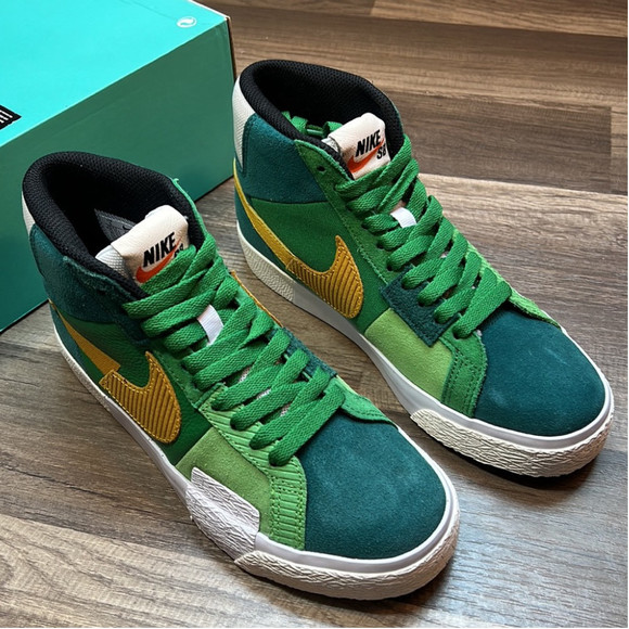 Nike | Shoes | Nike Sb Zoom Blazer Mid Prm Aloe Verde | Poshmark